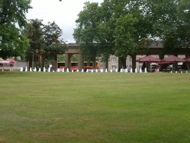 สนามหญ้าในสวนสาธารณะ