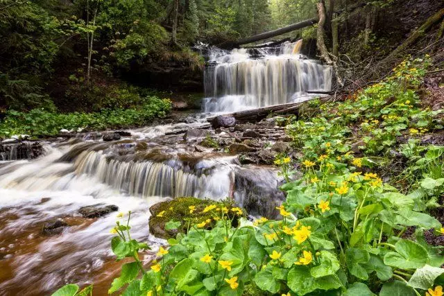 Bolotnaya Kaluchnya with waterfall