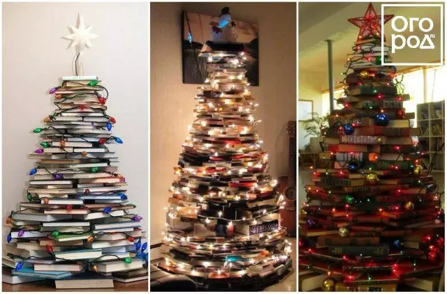 Божиќно дрво од книги