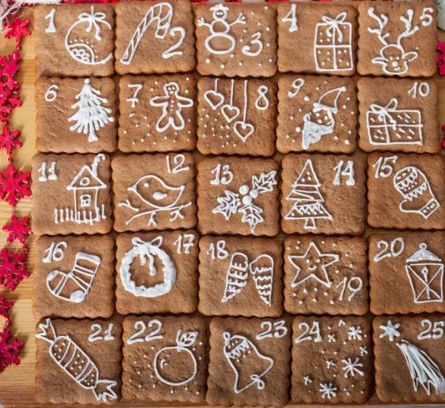 Adventný kalendár z cookies