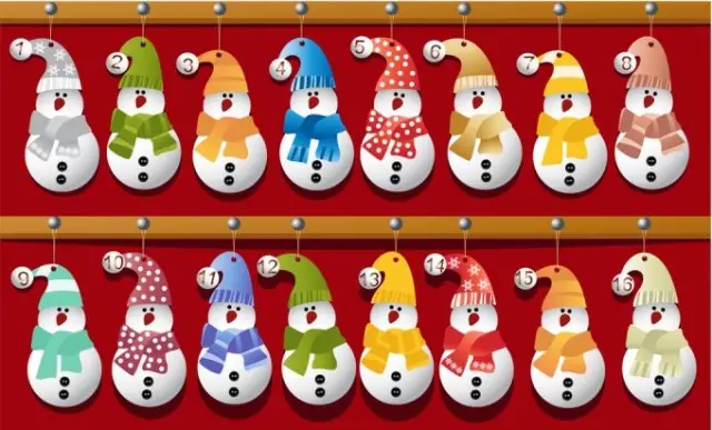 Advento kalendorius Snowmen