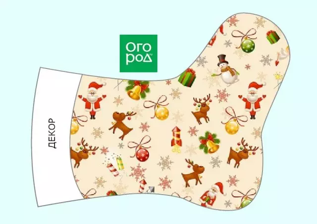 Adventný kalendár ponožky šablóny