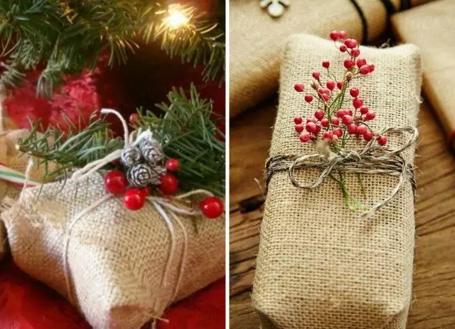 15 moduri de a împacheta frumos un an nou și un cadou de Crăciun 2105_23