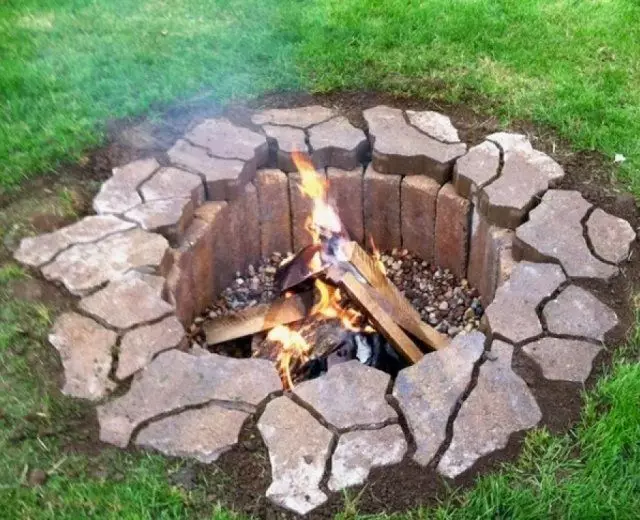 Pit for the fire