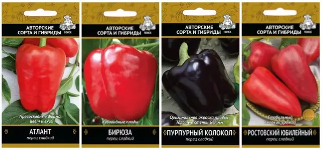 Agrofirma Cerca Atlant Pepper, Turquoise, Purple Bell, Rostov Jubilee