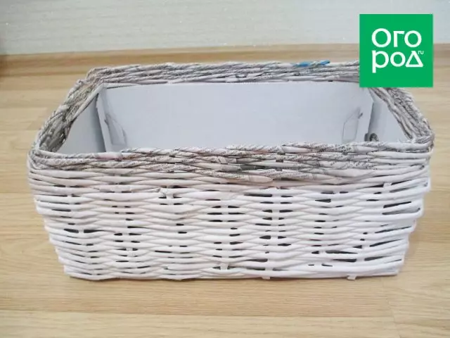 Basket from newspapers