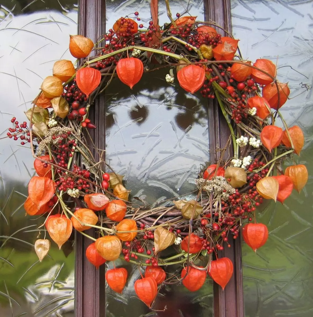 wreath ຈາກ physalis