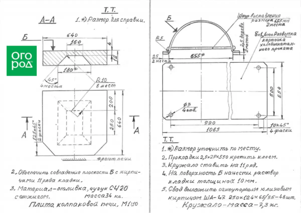 Cum de a construi un cuptor de cap în țară: instrucțiuni și scheme gata făcute 4309_22