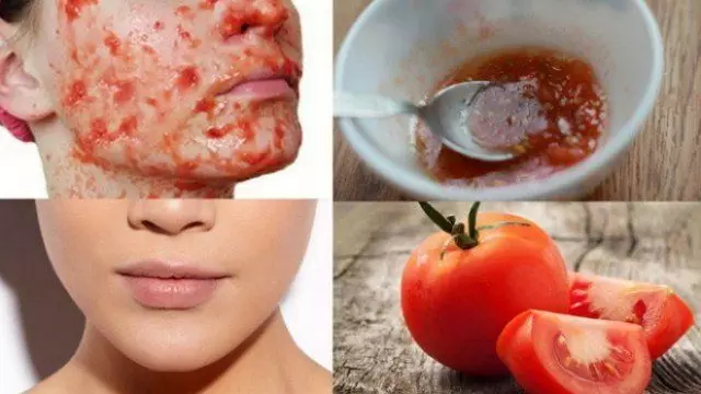 Maska do twarzy pomidorów