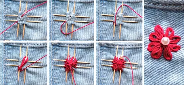 Decorar un buraco en jeans