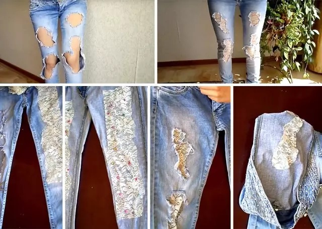 Ocultar un buraco en jeans