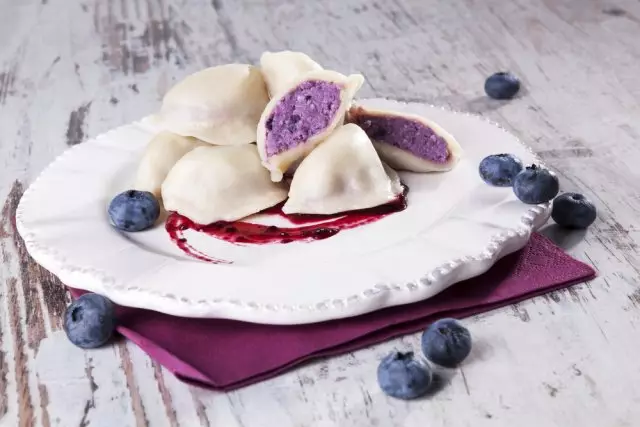 Dumplings con blueberries.