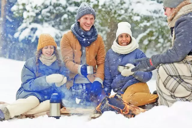 Rust in het land in de winter