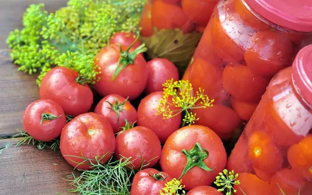 Marinated and Fresh Tomatoes with Greens