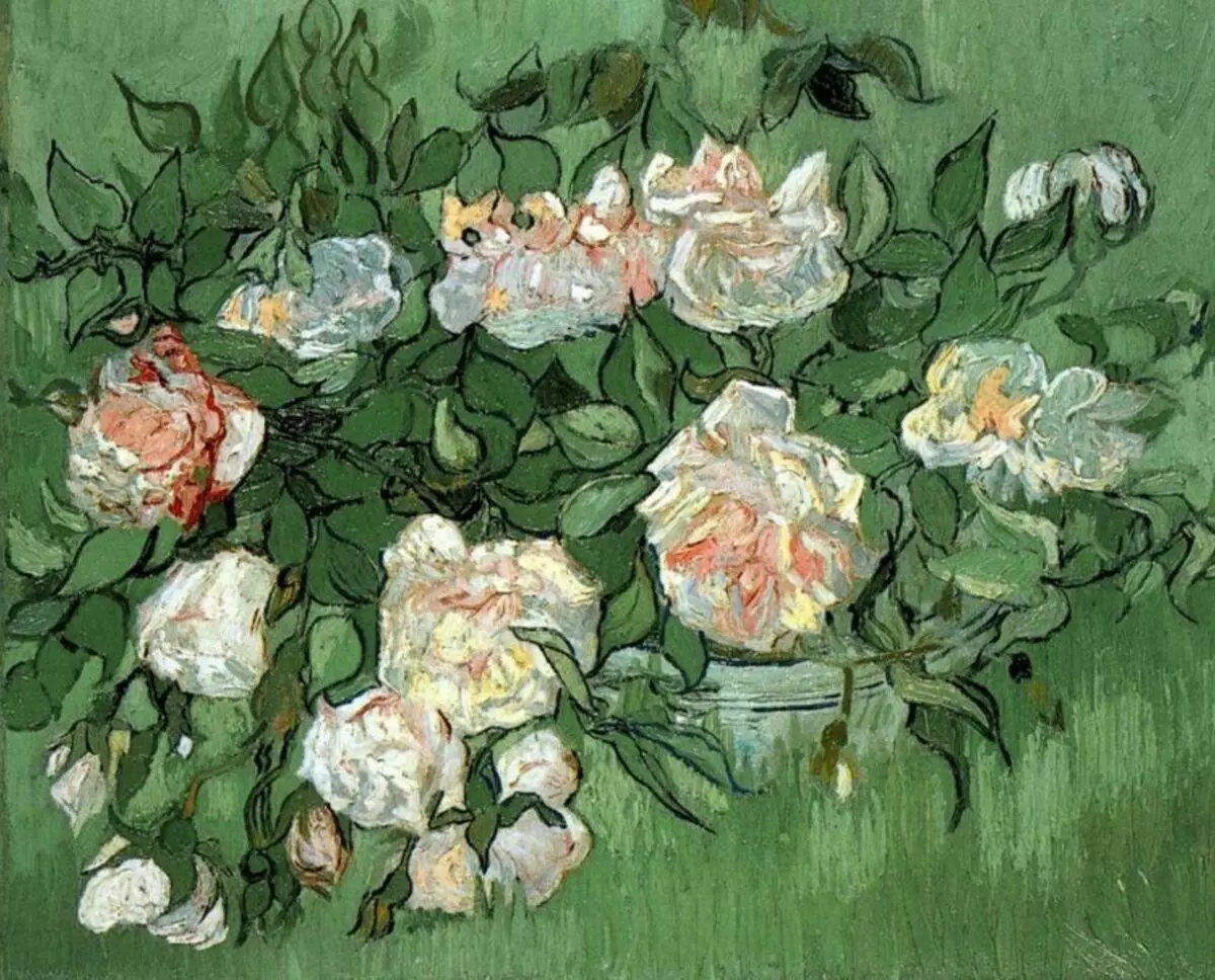 Rosas rosas. V Van Gogh.