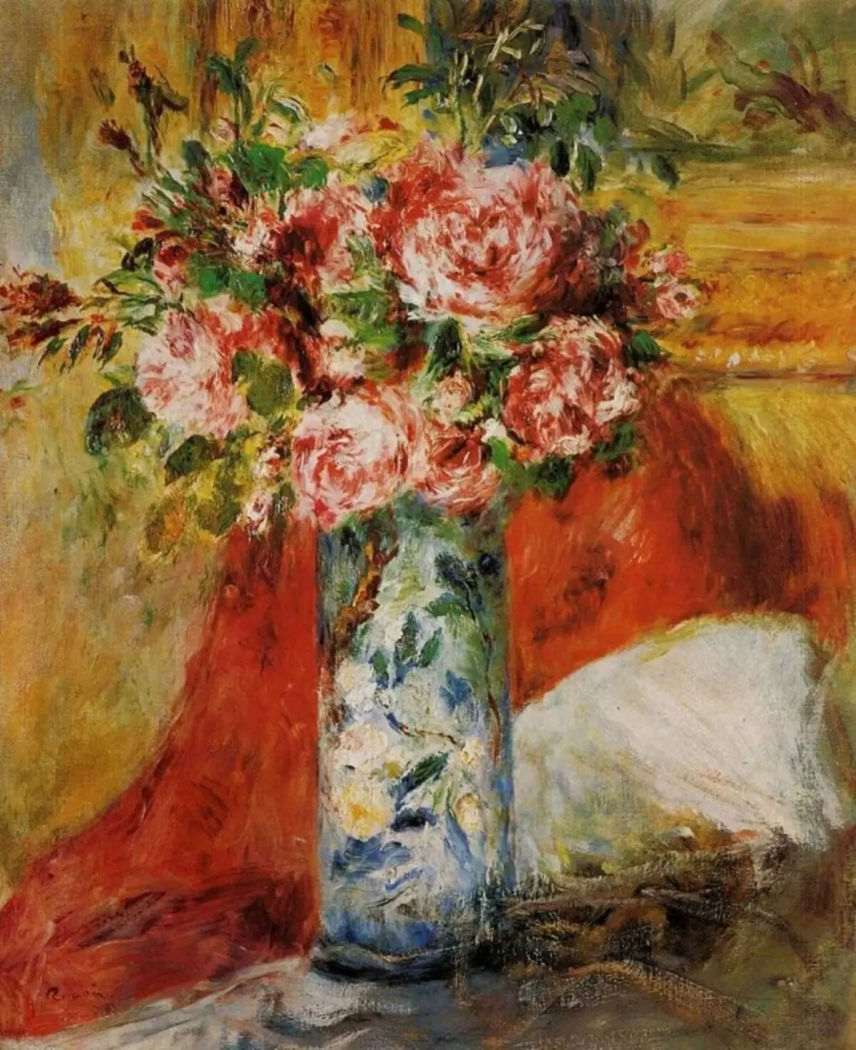 Ruže u vazi. P. O. Renoir